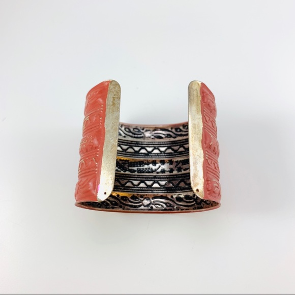 Vintage | Jewelry | Vintage Red Cuff Bracelet | Poshmark
